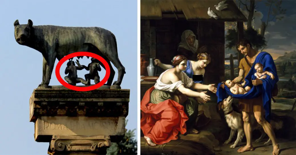 Povestea mitică a lui Romulus și Remus și a întemeierii Romei